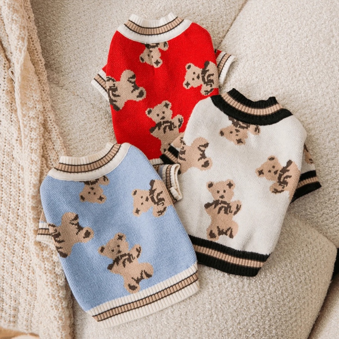 SHEIN - 犬 セーター ニット クマ柄 秋冬の通販 by はるたん's SHEIN - 犬 セーター ニット クマ柄 秋冬の通販 by はるたん's