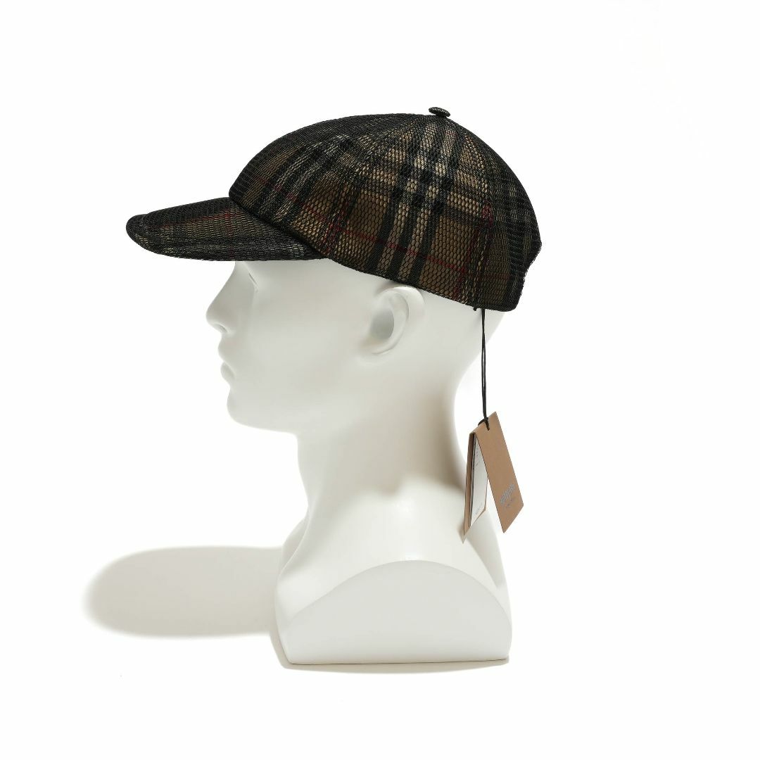 新品 BURBERRY メッシュオーバーレイ チェック キャップ キャップ 新品 BURBERRY メッシュオーバーレイ チェック キャップ キャップ