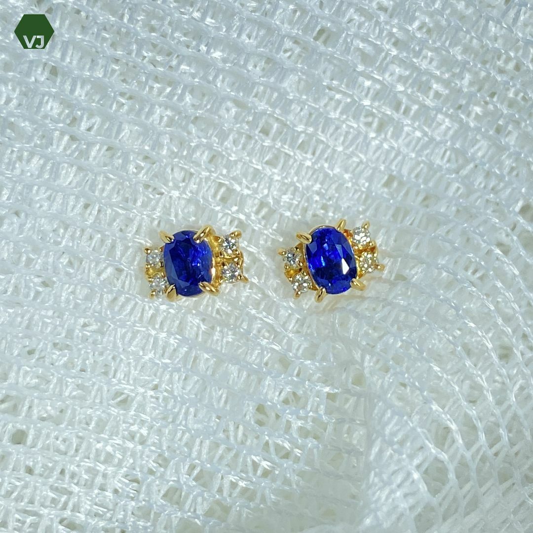 24-21】サファイア ダイヤモンド ピアス S0.78ct D0.1ct 24-21】サファイア ダイヤモンド ピアス S0.78ct D0.1ct