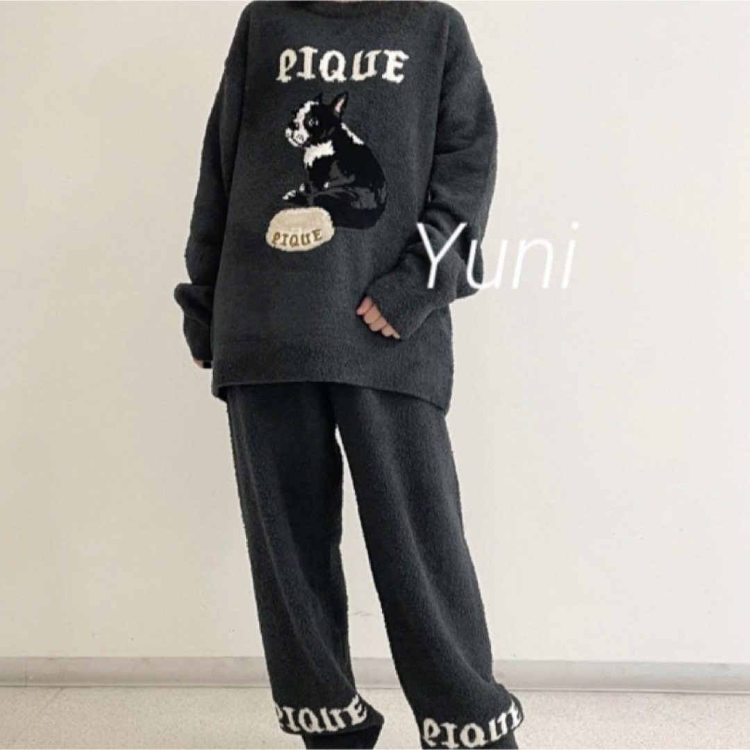 gelato pique - 正規品♡フレンチブルドッグジャガード上下 gelato pique - 正規品♡フレンチブルドッグジャガード上下