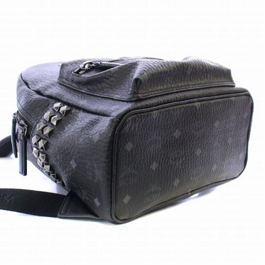 MCM サイドスタッズ バックパック ヴィセトス リュック PVC ロゴ 黒 MCM サイドスタッズ バックパック ヴィセトス リュック PVC ロゴ 黒