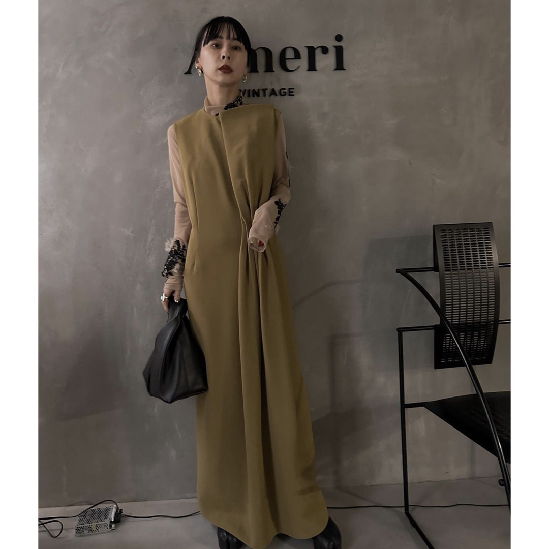 Ameri VINTAGE - Ameri ◯ Drape ribbon i line dress の通販 by Ameri VINTAGE - Ameri ◯ Drape ribbon i line dress の通販 by