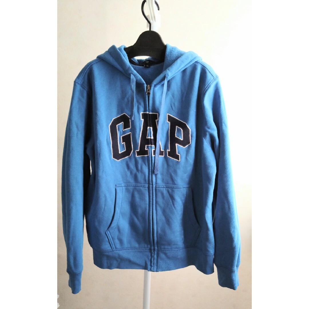 GAP - かなり美品 GAP ギャップ ジップパーカー 青 パーカー 裏 GAP - かなり美品 GAP ギャップ ジップパーカー 青 パーカー 裏