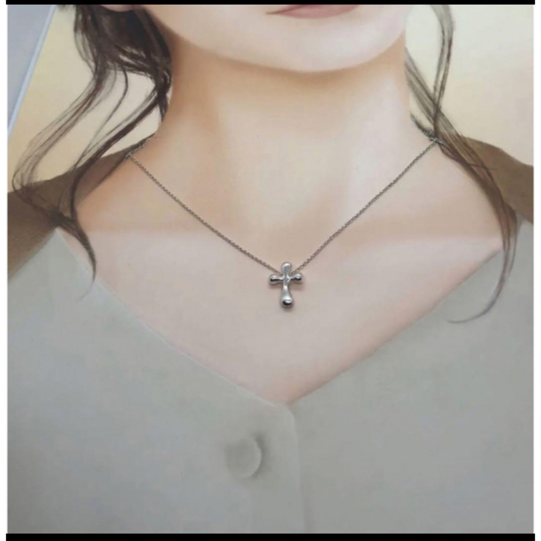 美品 Tiffanyティファニークロスネックレス Sサイズ SV925 美品 Tiffanyティファニークロスネックレス Sサイズ SV925