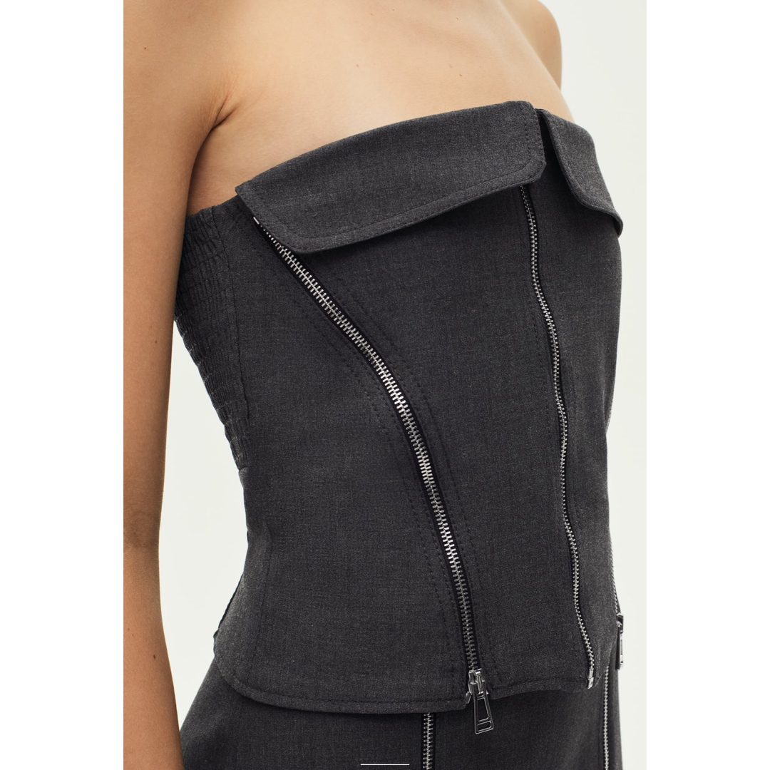ZARA - 美品 ZWコラボ コレクション モード ジッパービスチェ ZARA - 美品 ZWコラボ コレクション モード ジッパービスチェ