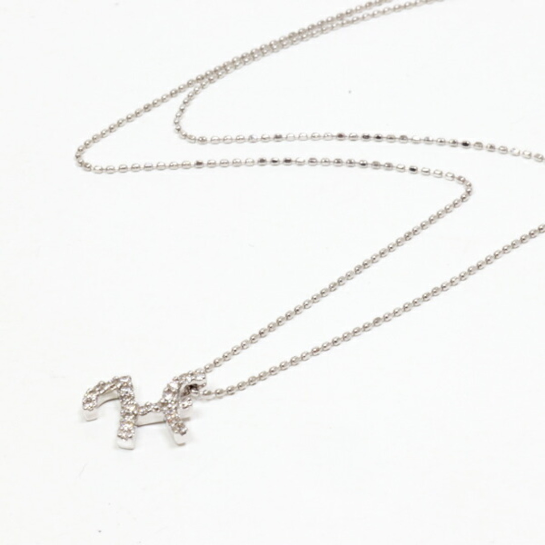 4℃ - 4°C ヨンドシー H イニシャル ネックレス ペンダント K18WG 4℃ - 4°C ヨンドシー H イニシャル ネックレス ペンダント K18WG