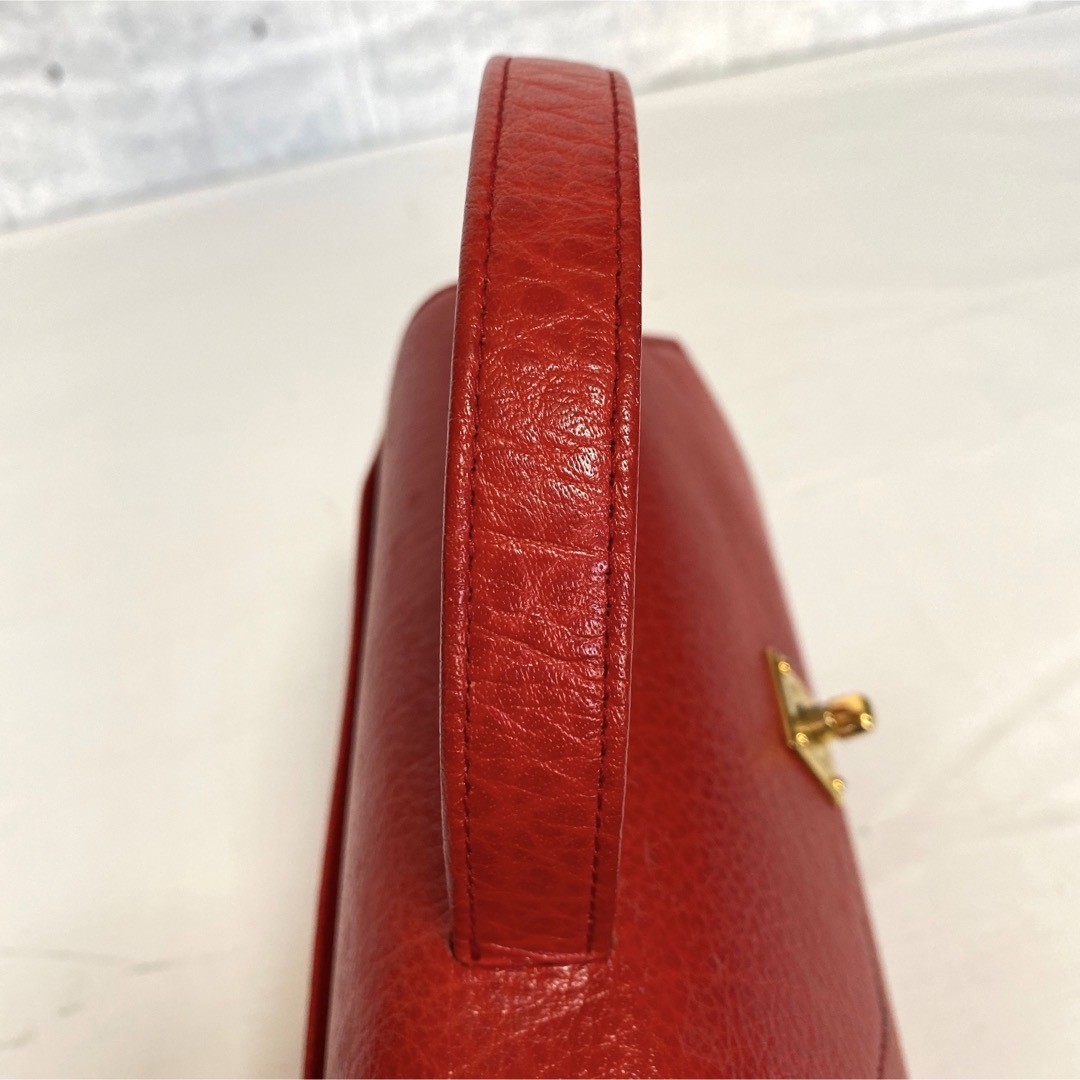 MORABITO】PASCAL レザー レッド系 ゴールド金具 2WAYバッグ MORABITO】PASCAL レザー レッド系 ゴールド金具 2WAYバッグ