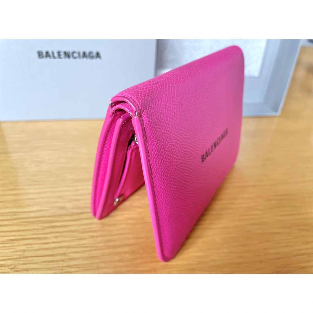 BALENCIAGA - BALENCIAGA 二つ折り財布 ピンク 小銭入れ の通販 BALENCIAGA - BALENCIAGA 二つ折り財布 ピンク 小銭入れ の通販