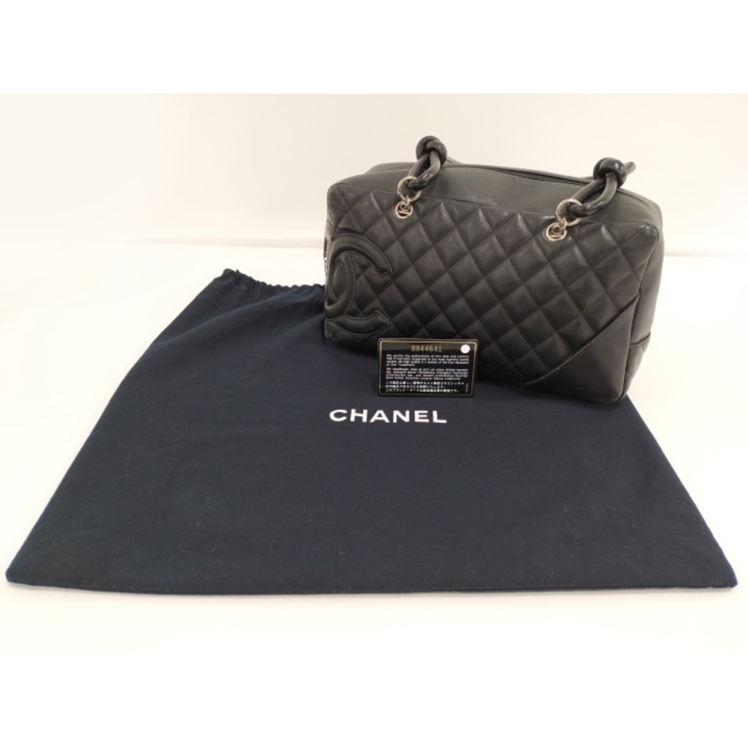 CHANEL - CHANEL カンボンライン ボウリングバッグ レザー CHANEL - CHANEL カンボンライン ボウリングバッグ レザー