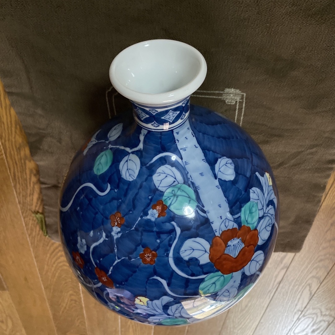 有田焼 色鍋島 染錦 壺花瓶 陶芸 有田焼 色鍋島 染錦 壺花瓶 陶芸