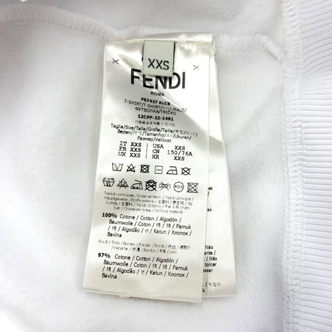 FENDI - フェンディ FENDI トップス コットン ホワイト ブラック FENDI - フェンディ FENDI トップス コットン ホワイト ブラック