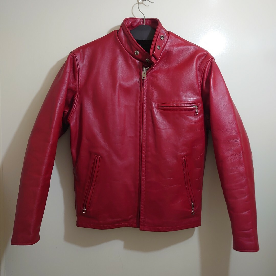 schott - ☆超美品☆Schott641 シングルライダース 赤 schott - ☆超美品☆Schott641 シングルライダース 赤