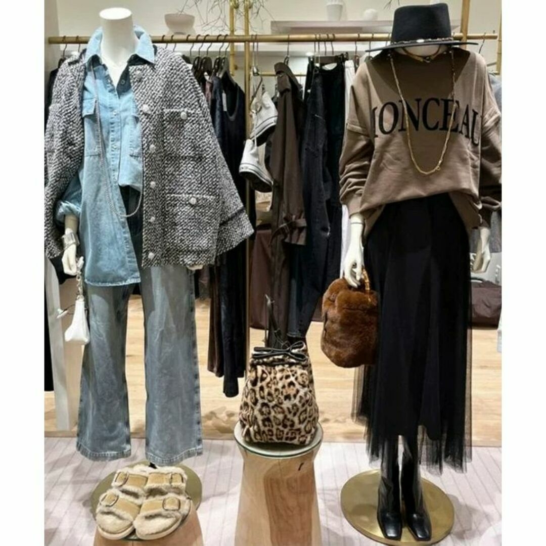 Loungedress ラウンジドレス ツイードジャケット ライトグレー Loungedress ラウンジドレス ツイードジャケット ライトグレー