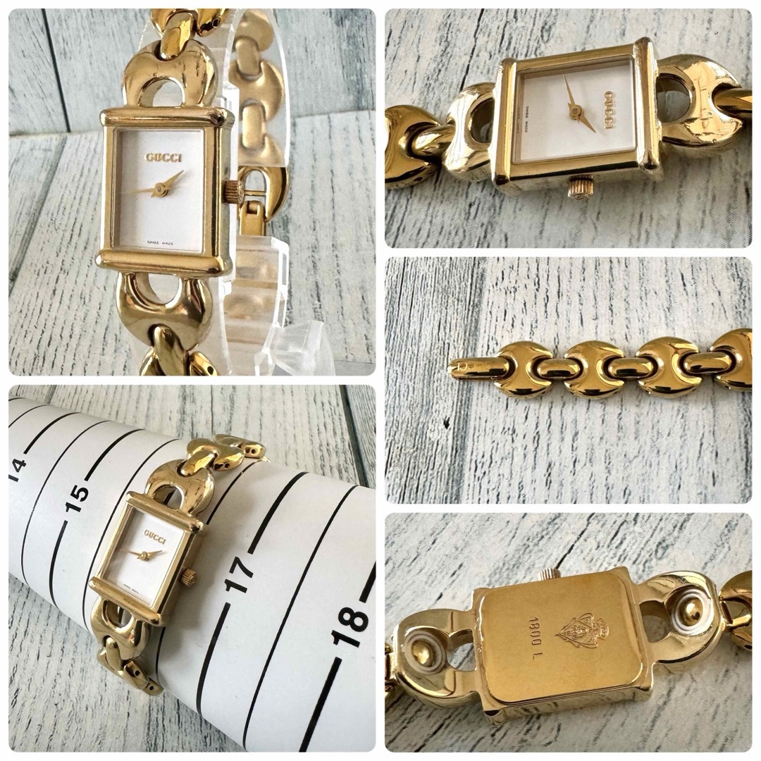 GUCCI - 【電池交換済】GUCCI グッチ 1800L 腕時計 ゴールド GUCCI - 【電池交換済】GUCCI グッチ 1800L 腕時計 ゴールド