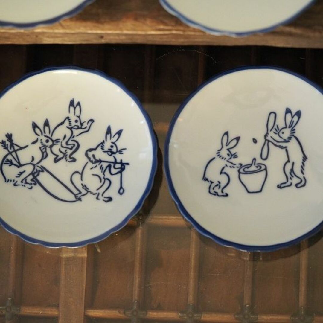 人気商品】鳥獣戯画 小皿 6枚セット 6種 陶器 陶磁器 蛙 兎 人気商品】鳥獣戯画 小皿 6枚セット 6種 陶器 陶磁器 蛙 兎