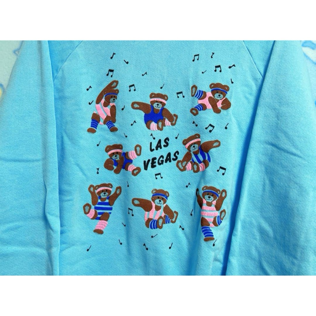 Spank! - エアロビくまさん☆スウェット☆ファンシー☆水色☆80s Spank! - エアロビくまさん☆スウェット☆ファンシー☆水色☆80s