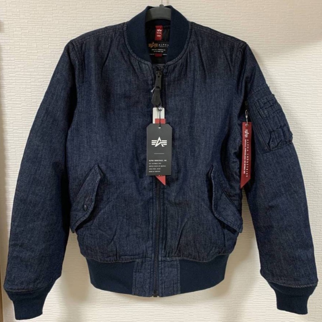ALPHA INDUSTRIES - アルファ MA-1 Mサイズ デニム フライト ALPHA INDUSTRIES - アルファ MA-1 Mサイズ デニム フライト
