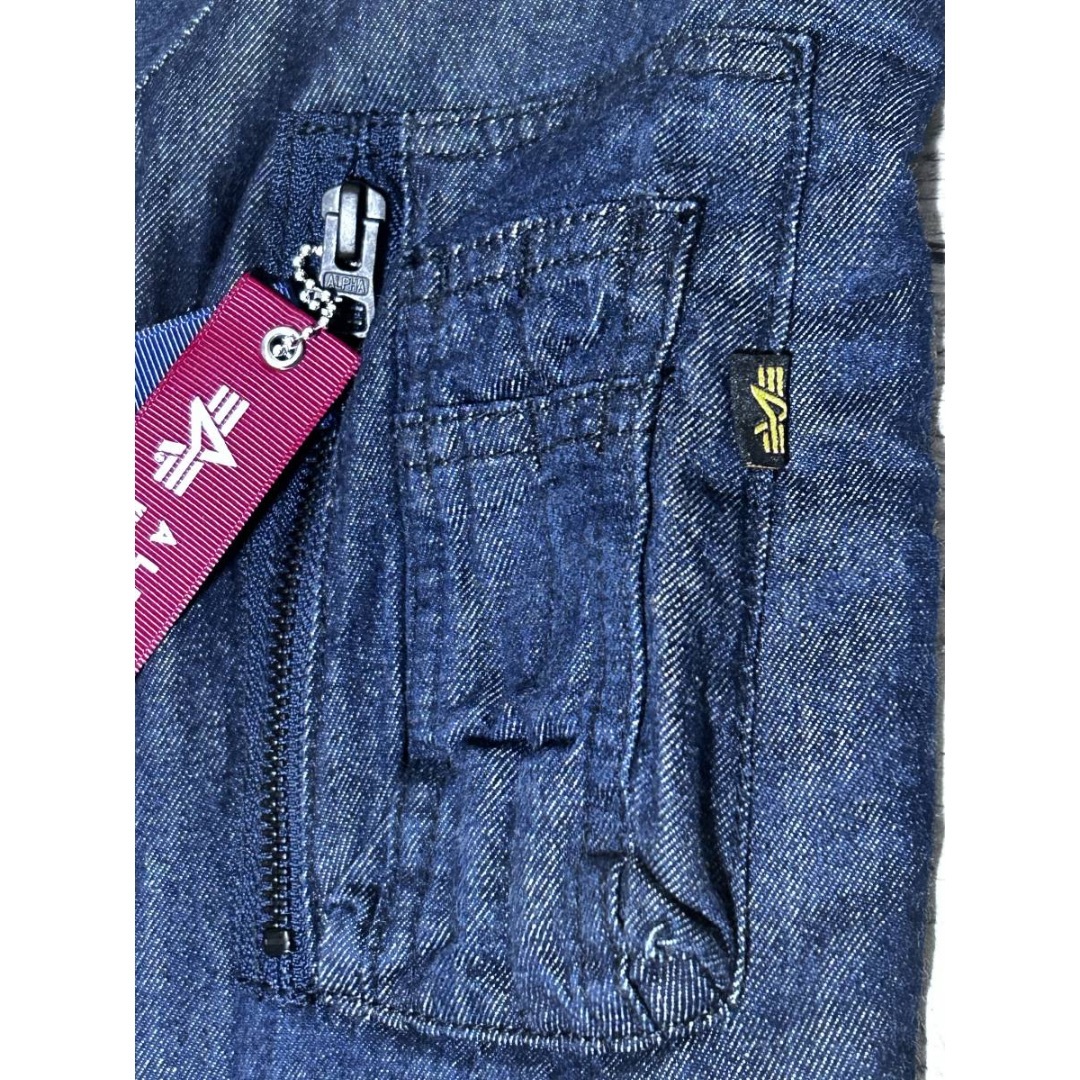 ALPHA INDUSTRIES - アルファ MA-1 Mサイズ デニム フライト ALPHA INDUSTRIES - アルファ MA-1 Mサイズ デニム フライト