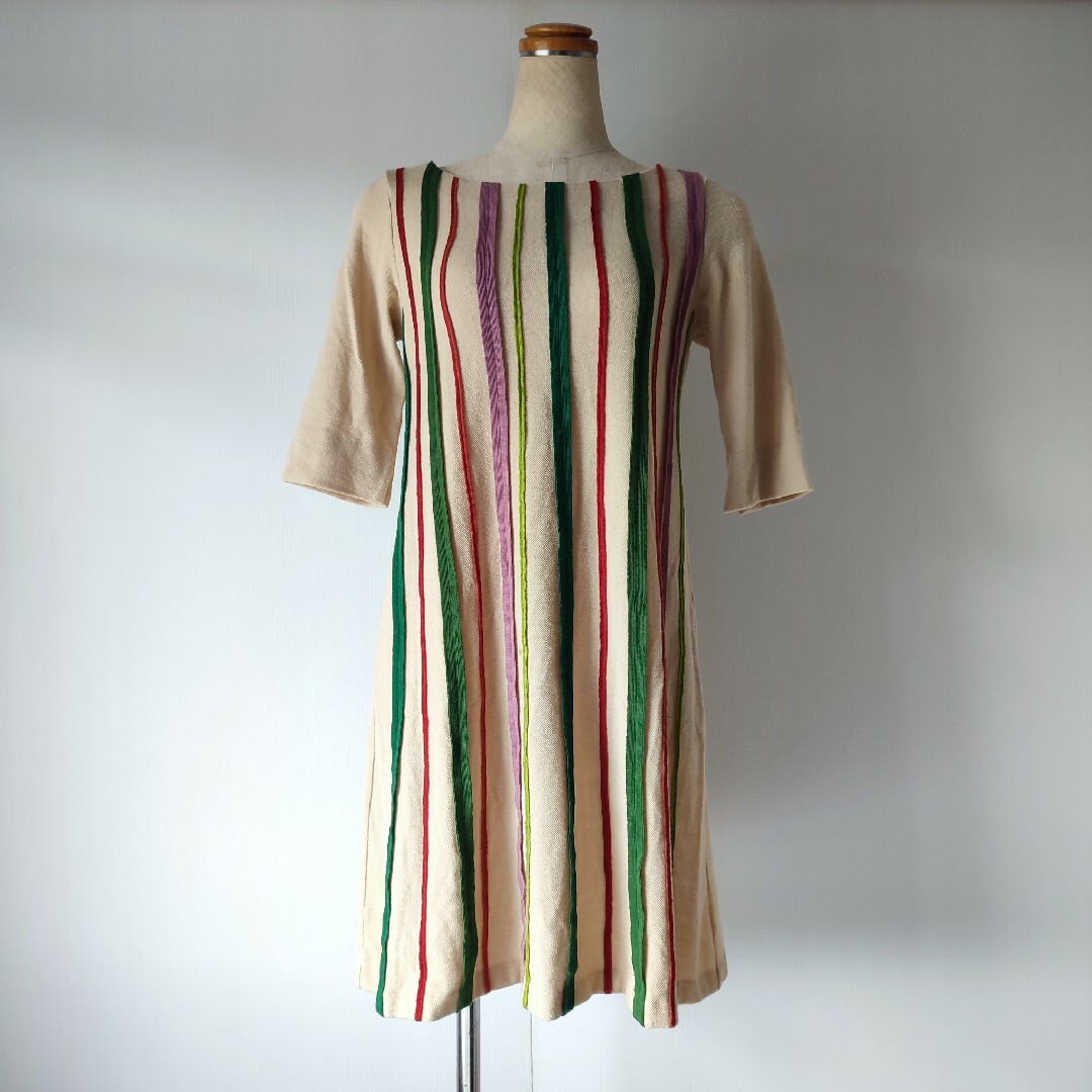 Sybilla シビラ 刺繍 ニットワンピース ベージュ Sybilla シビラ 刺繍 ニットワンピース ベージュ