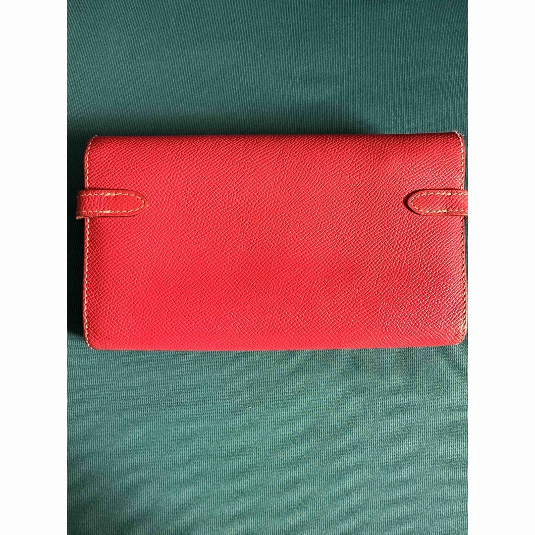 HERMES - HERMES ケリーウォレット ローズティリアン バイカラー HERMES - HERMES ケリーウォレット ローズティリアン バイカラー