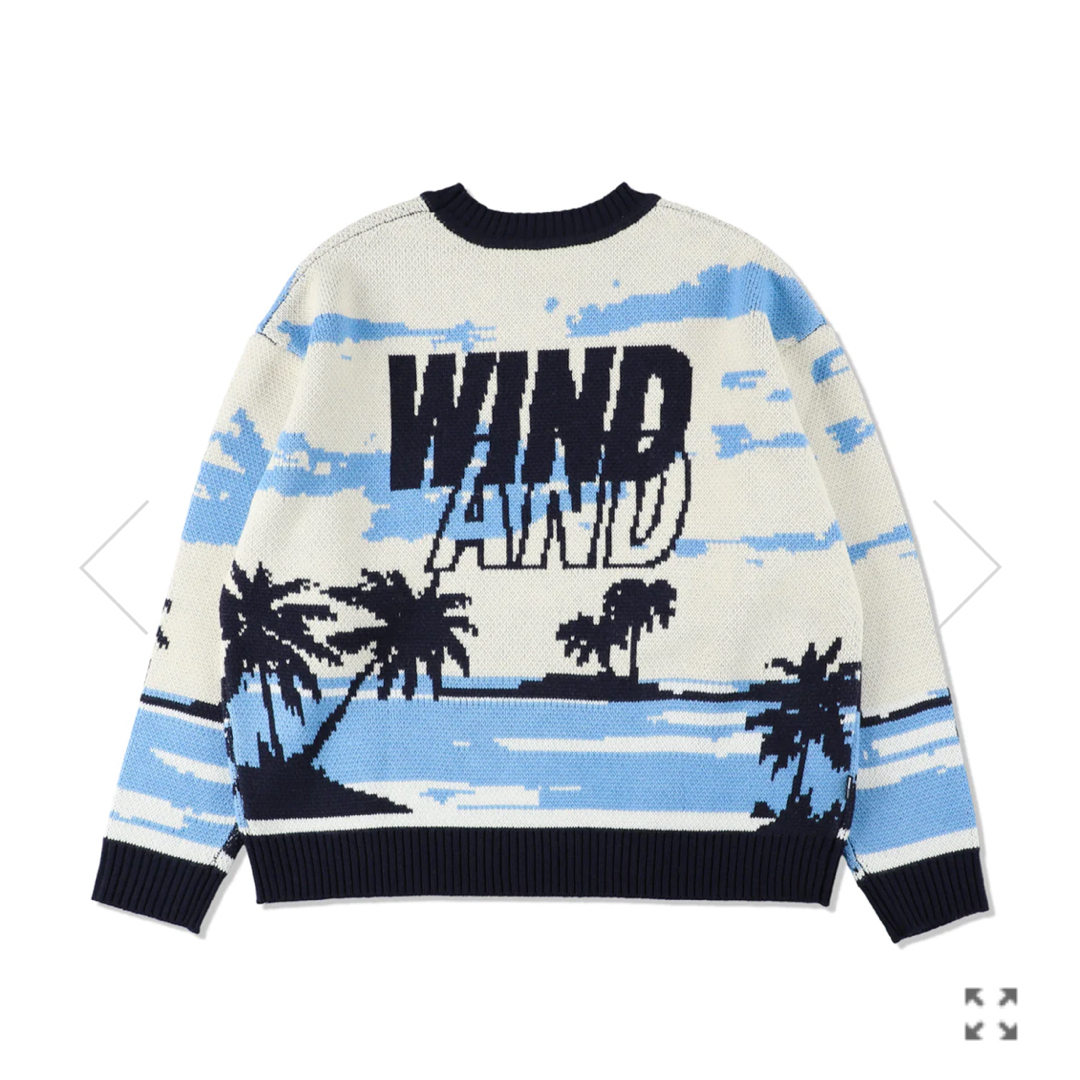 WIND AND SEA - WINDAND SEA SEA SUNSET SWEATER / BLUE Lの WIND AND SEA - WINDAND SEA SEA SUNSET SWEATER / BLUE Lの
