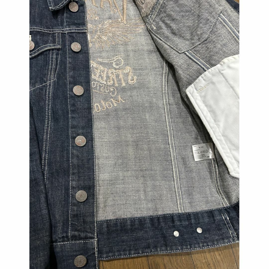 バンソン VANSON バック刺繍 袖ロゴ デニムジャケット ジージャン M バンソン VANSON バック刺繍 袖ロゴ デニムジャケット ジージャン M