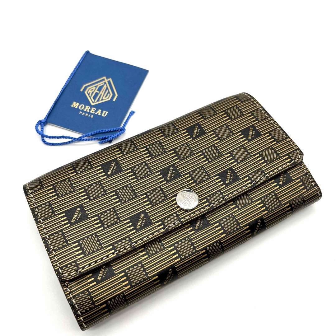 MOREAU PARIS(モローパリ)レザー フラップ長財布 ゴールド MOREAU PARIS(モローパリ)レザー フラップ長財布 ゴールド