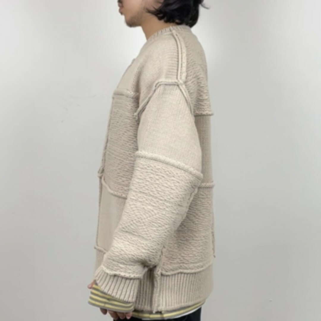 sacai - name.パッチワークニットの通販 by にーなちゃん's shop sacai - name.パッチワークニットの通販 by にーなちゃん's shop
