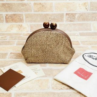 BORBONESE - 未使用 ボルボネーゼ ☆ うずら柄 がま口 ポーチ BORBONESE - 未使用 ボルボネーゼ ☆ うずら柄 がま口 ポーチ