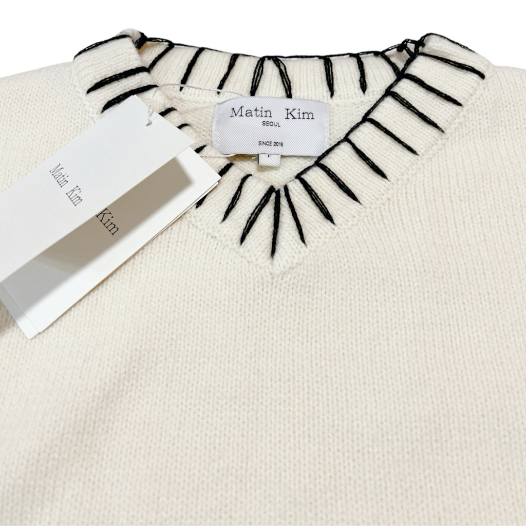 新品】Matin kim マーティンキム ロゴ ニット セーター 日本未 新品】Matin kim マーティンキム ロゴ ニット セーター 日本未
