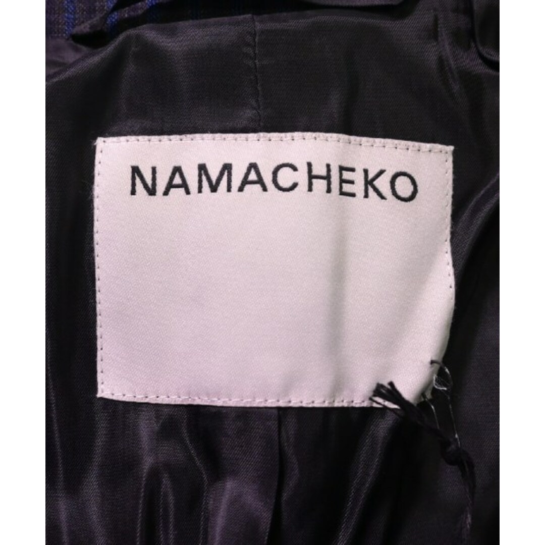 NAMACHEKO ナマチェコ テーラードジャケット M 紺x黒(ストライプ NAMACHEKO ナマチェコ テーラードジャケット M 紺x黒(ストライプ
