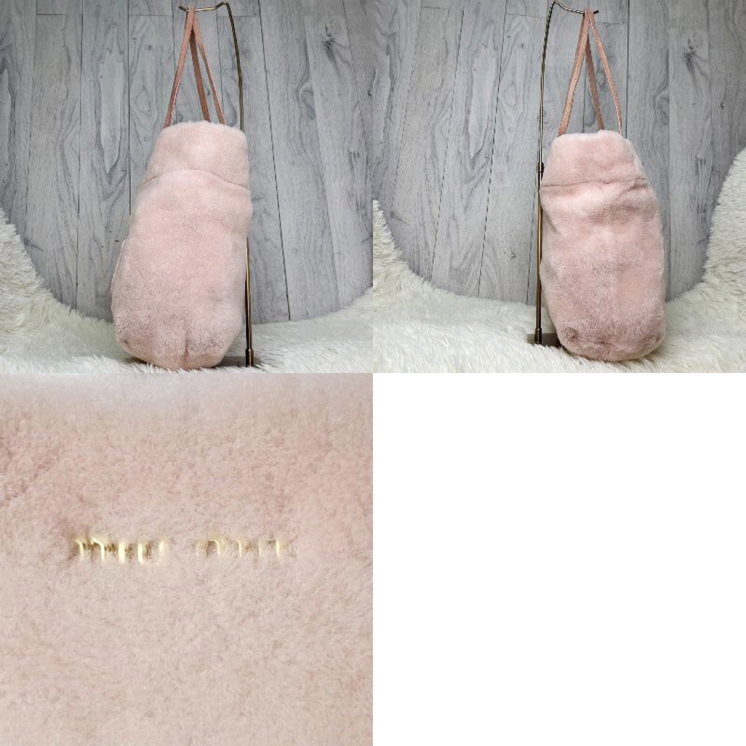 MIU MIU - 人気♡ムートン♡デカロゴ♡ポーチ付♡A4可♡ミュウ MIU MIU - 人気♡ムートン♡デカロゴ♡ポーチ付♡A4可♡ミュウ
