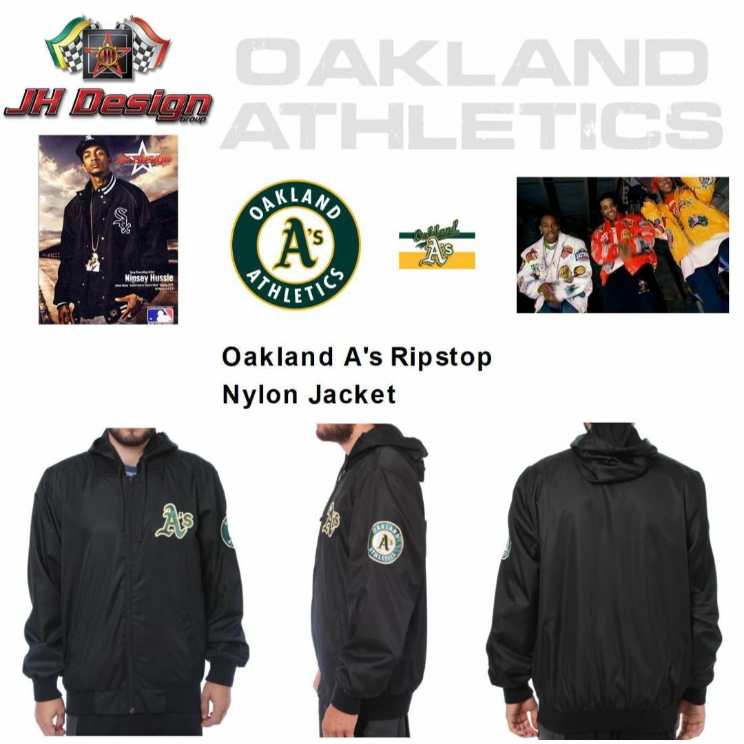 アスレチックス スタジャン MLB JH DESIGN ナイロンジャケットXL アスレチックス スタジャン MLB JH DESIGN ナイロンジャケットXL
