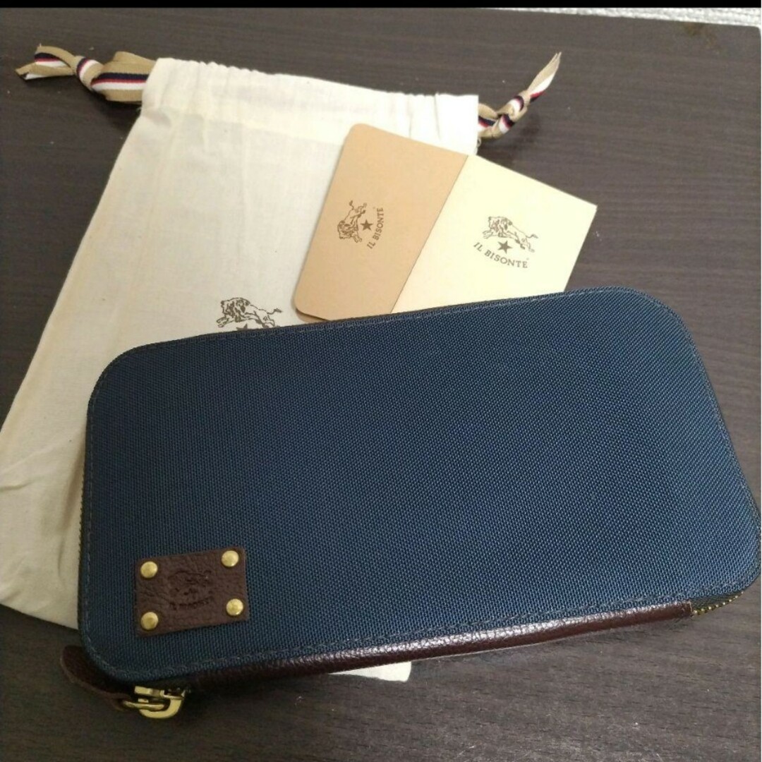 新品 イルビゾンテ 本革 レザー ナイロン 財布 ウォレット ネイビー 新品 イルビゾンテ 本革 レザー ナイロン 財布 ウォレット ネイビー