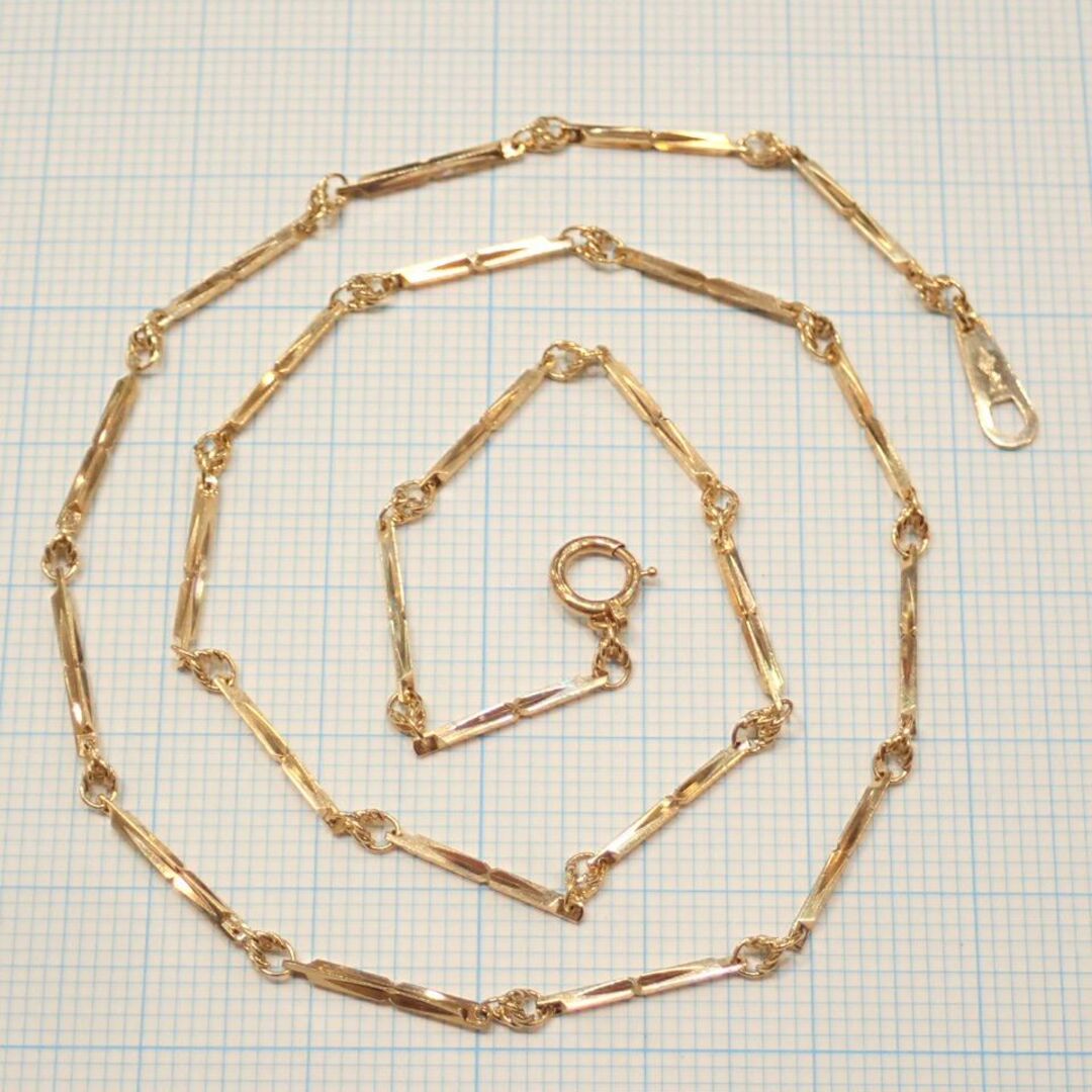 K18切子チェーンネックレス 5.5g 40cmキリコ□昭和レトロ K18切子チェーンネックレス 5.5g 40cmキリコ□昭和レトロ