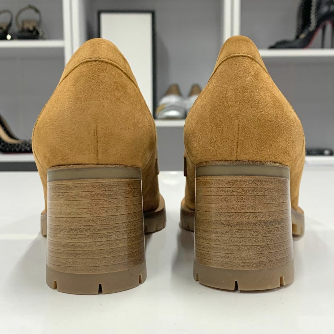 HERMES - 9058 未使用 エルメス フォック スエード H金具 ヒール HERMES - 9058 未使用 エルメス フォック スエード H金具 ヒール