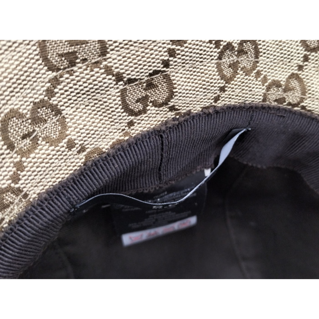 GUCCI ハット GGキャンバス シェリーライン ベージュ ブラウン GUCCI ハット GGキャンバス シェリーライン ベージュ ブラウン