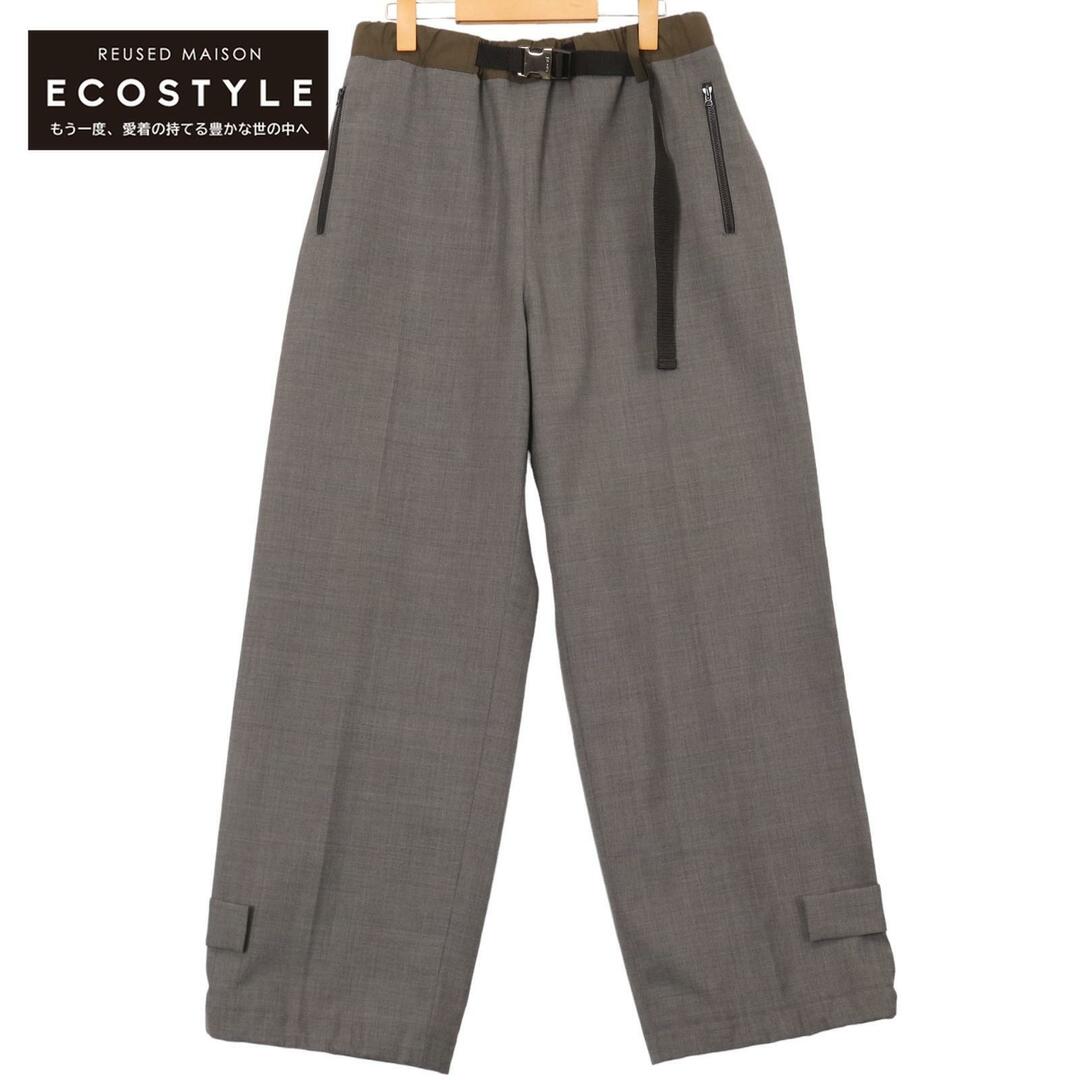 sacai - サカイ 22‐02810M 22AW グレー スイッチングパンツ 1の sacai - サカイ 22‐02810M 22AW グレー スイッチングパンツ 1の