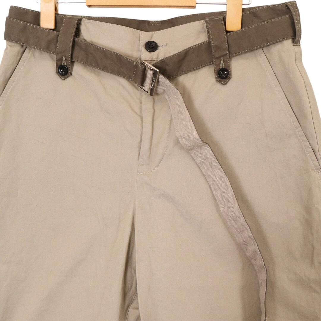sacai - サカイ 23‐02978M 23SS カーキ オーバーダイパンツ 2の sacai - サカイ 23‐02978M 23SS カーキ オーバーダイパンツ 2の