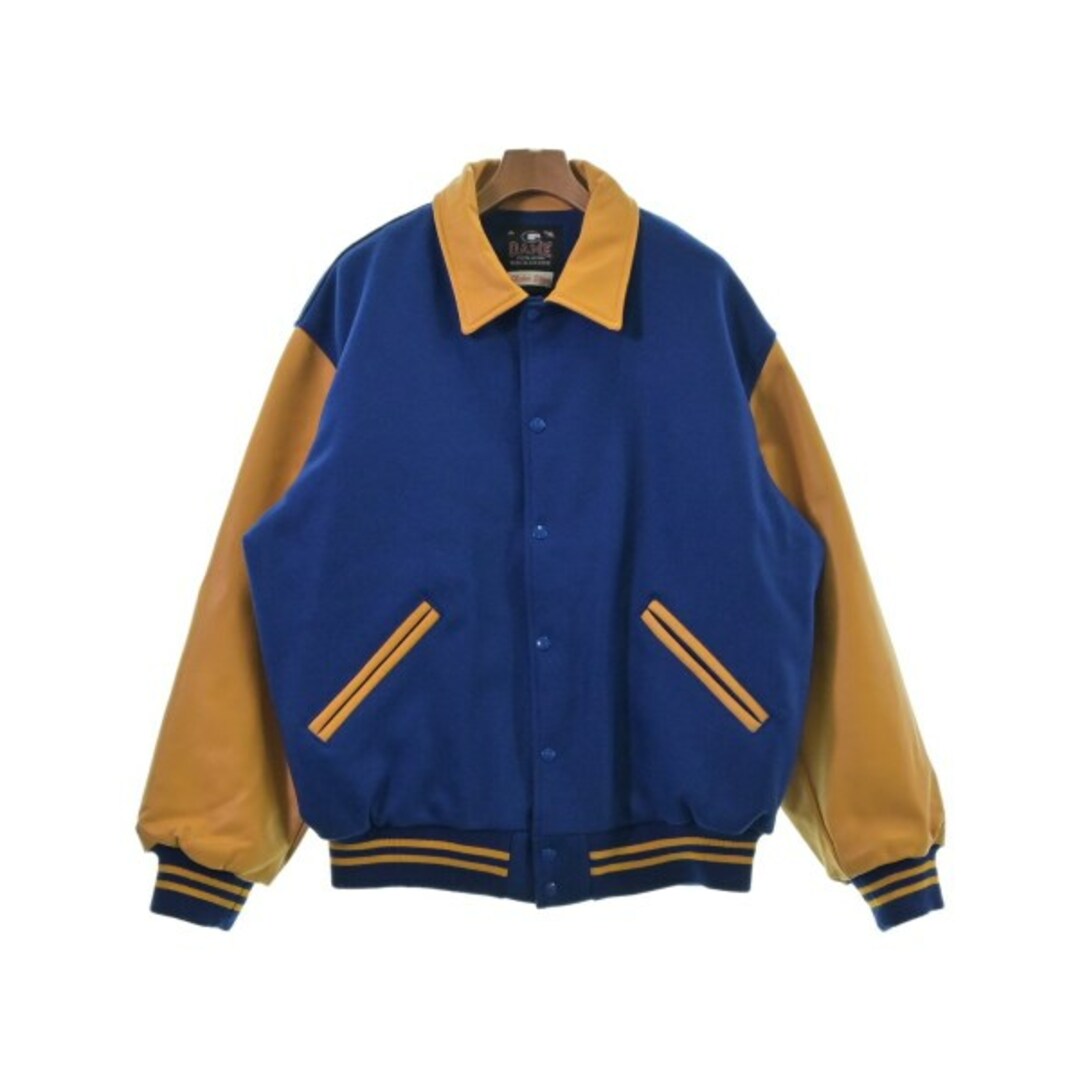 GAME SPORTSWEAR スタジャン XL 青xオレンジ 【古着】【中古】の GAME SPORTSWEAR スタジャン XL 青xオレンジ 【古着】【中古】の