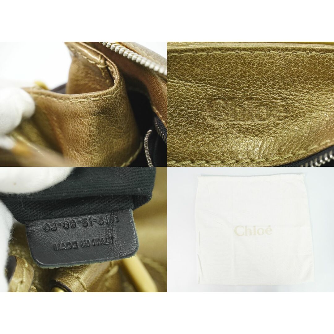 本物 クロエ Chloe パディントン ハンドバッグ レザー ゴールド 本物 クロエ Chloe パディントン ハンドバッグ レザー ゴールド