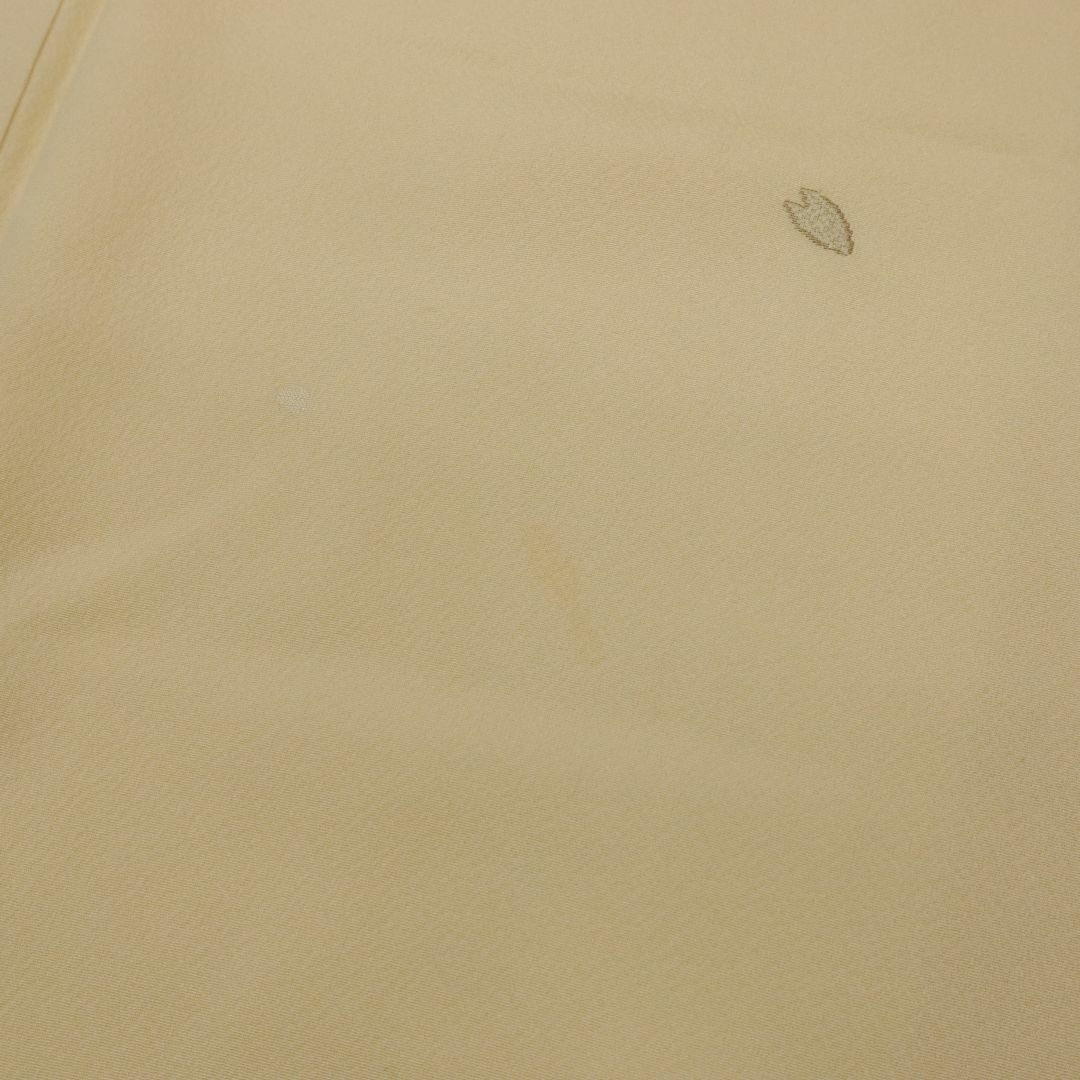小紋*袷着物 長尺 金彩 シンプル 花弁 カジュアル 黄色 正絹 街 小紋*袷着物 長尺 金彩 シンプル 花弁 カジュアル 黄色 正絹 街
