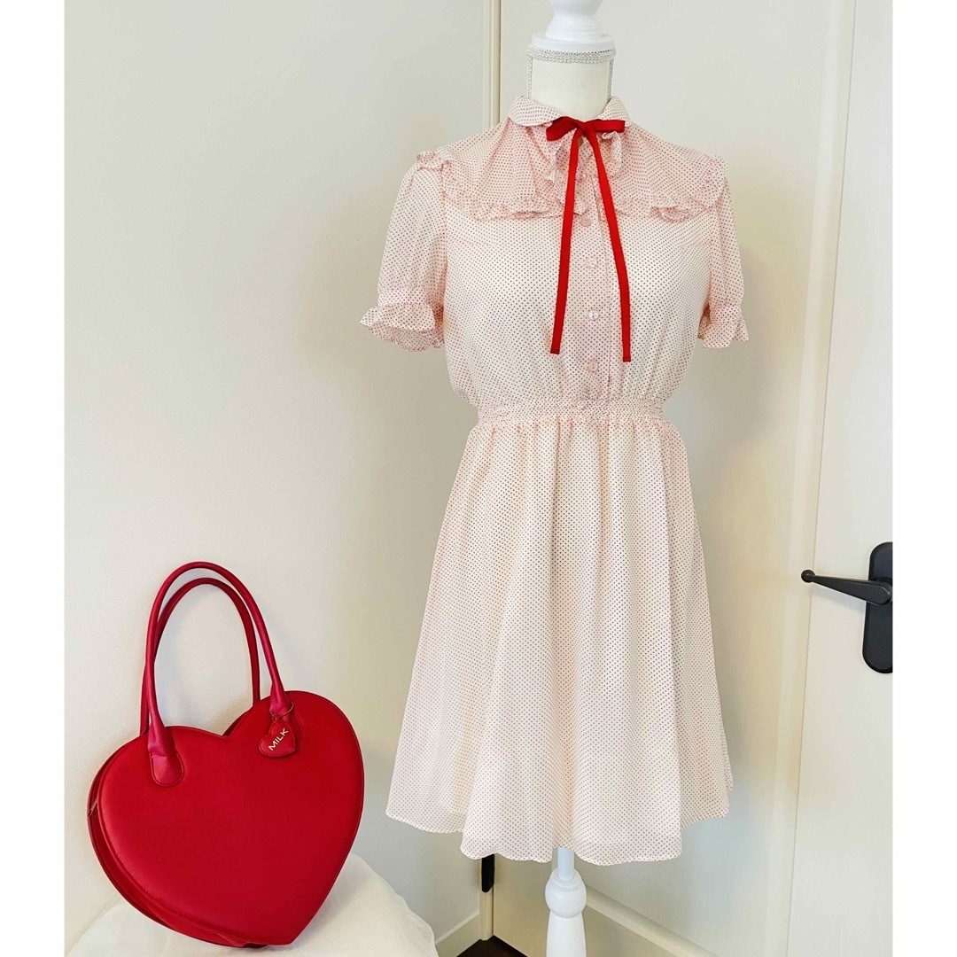 MILK - ⭐︎MILK⭐︎ドットシフォンワンピース⭐︎美品の通販 by MILK - ⭐︎MILK⭐︎ドットシフォンワンピース⭐︎美品の通販 by