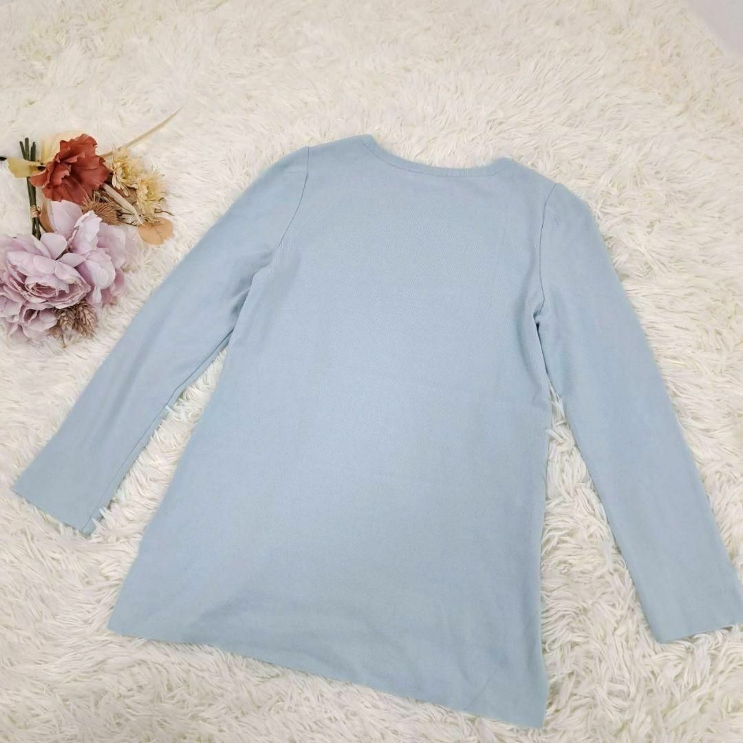美品】FOXEY フォクシー ロゴプレート付き カットソー ニット 38 美品】FOXEY フォクシー ロゴプレート付き カットソー ニット 38