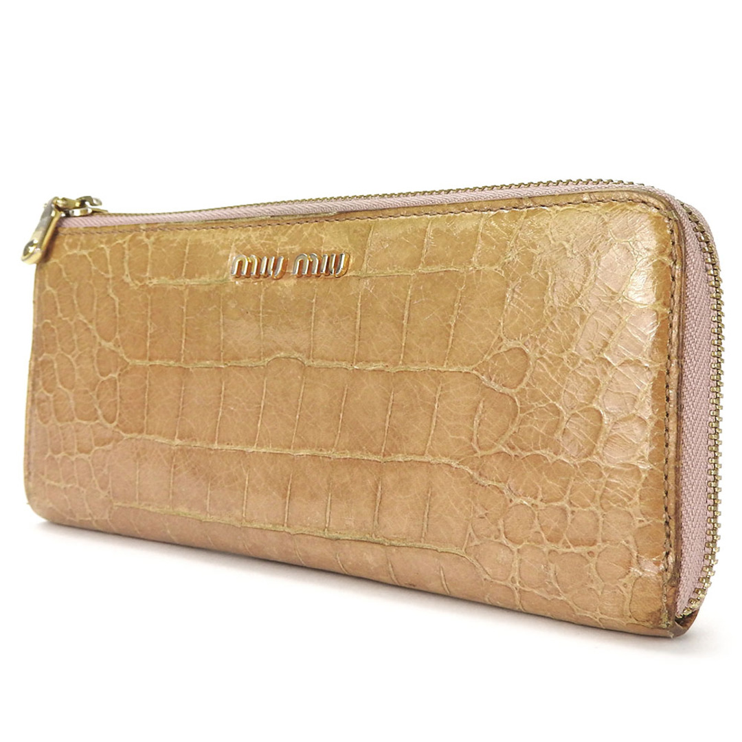 MIU MIU - 【中古】 ミュウミュウ 長財布 5M1183 レザー MIU MIU - 【中古】 ミュウミュウ 長財布 5M1183 レザー