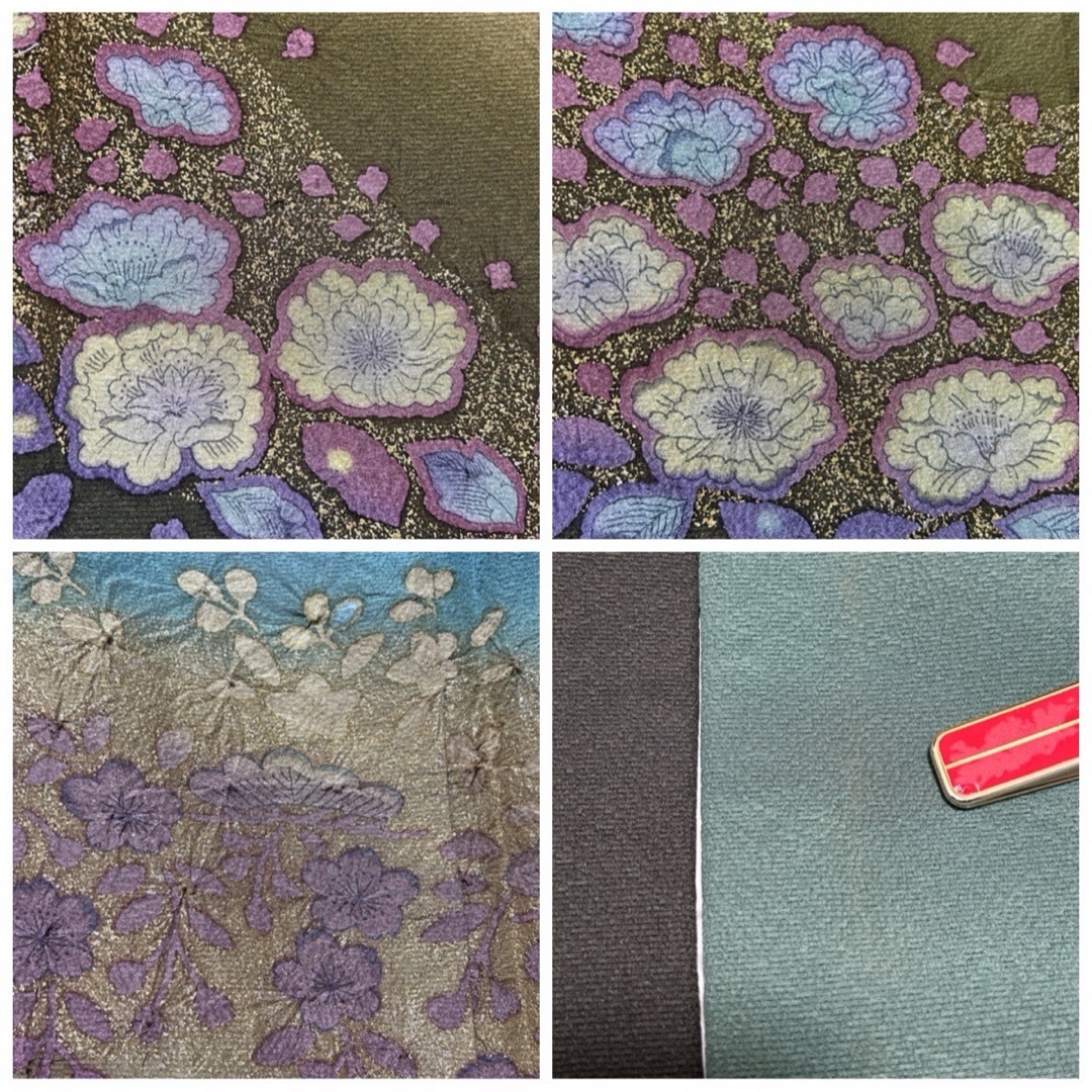 逸品 訪問着 4点セット 【辻が花 絞り 金彩 裄丈67】 逸品 訪問着 4点セット 【辻が花 絞り 金彩 裄丈67】