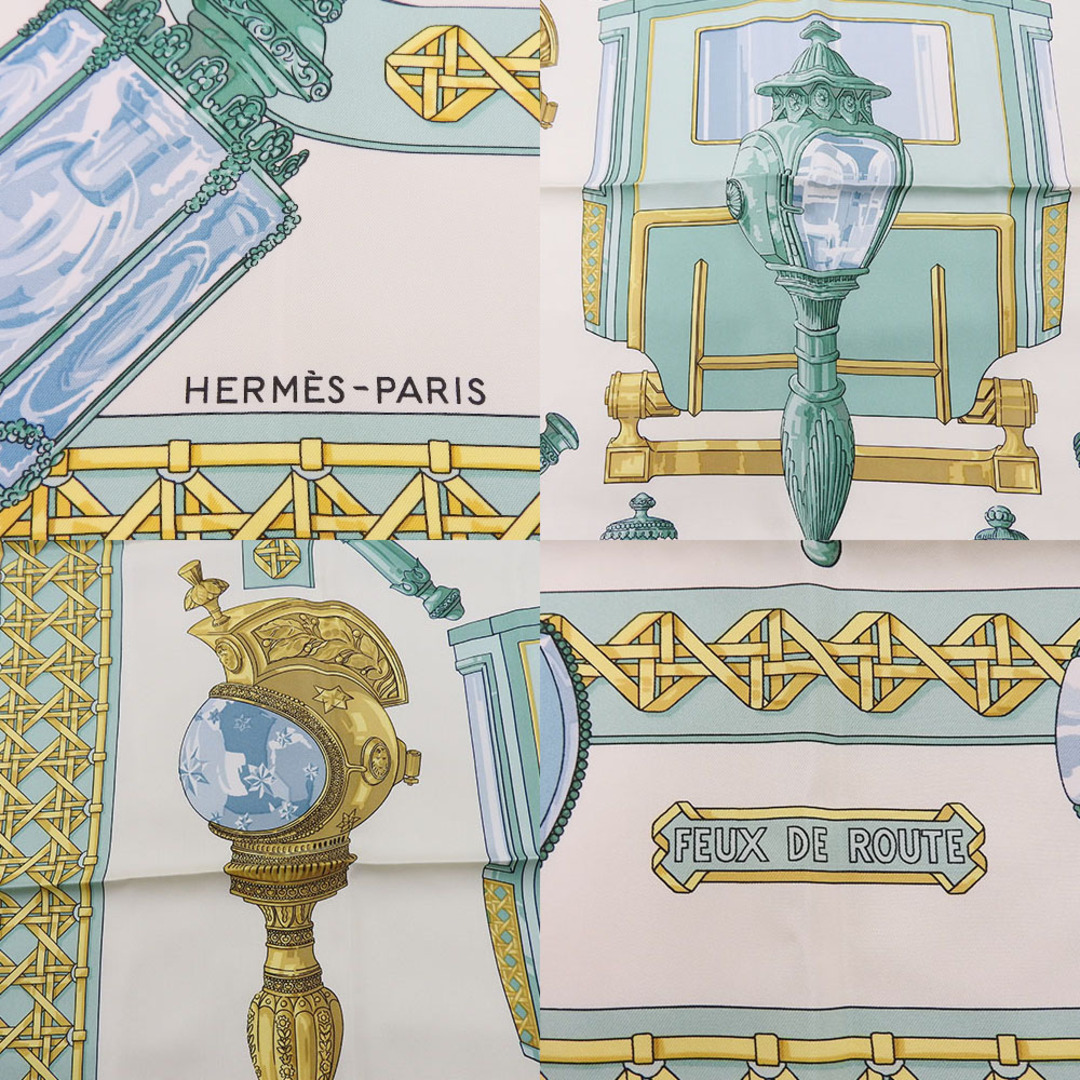 HERMÈS 殺 エルメス スカーフ カレ90 馬車のランタン HERMÈS 殺 エルメス スカーフ カレ90 馬車のランタン