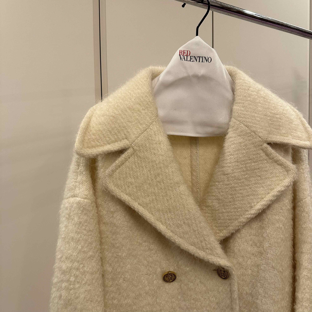 RED VALENTINO - RED VALENTINO ホワイトモヘアコートの通販 by RED VALENTINO - RED VALENTINO ホワイトモヘアコートの通販 by