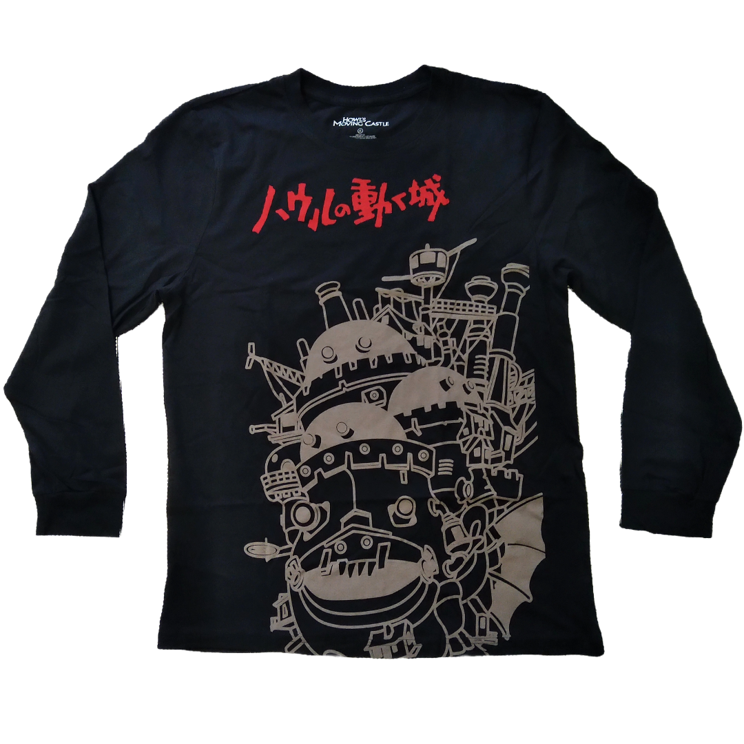 ジブリ - ハウルの動く城 長袖Tシャツ XLサイズ 黒 ジブリ 映画 ジブリ - ハウルの動く城 長袖Tシャツ XLサイズ 黒 ジブリ 映画