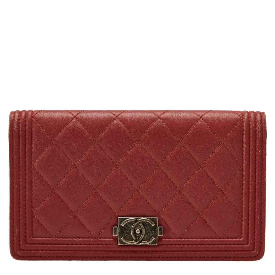 CHANEL - シャネル ボーイシャネル 長財布 レザー レディース CHANEL - シャネル ボーイシャネル 長財布 レザー レディース